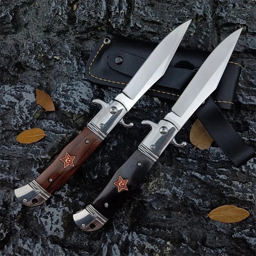 Russian Finka NKVD KGB 440C Blade Tactical Survival EDC Outdoor Folding ...