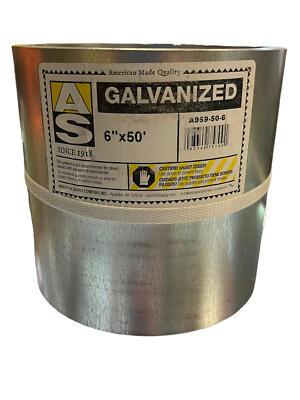Gibraltar Economy A959-50-6 Galvanized Flat Stock Roof Flashing 6" x 50 ...