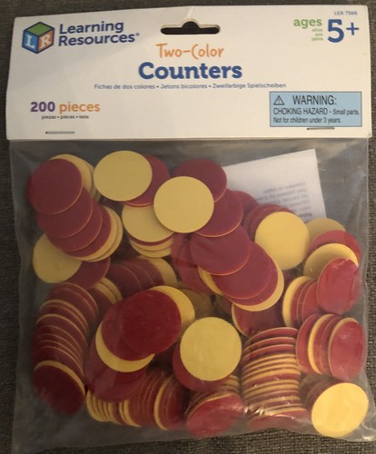 Learning Resources Two-Color Counters, Red and Yellow, Set of 200 | eBay