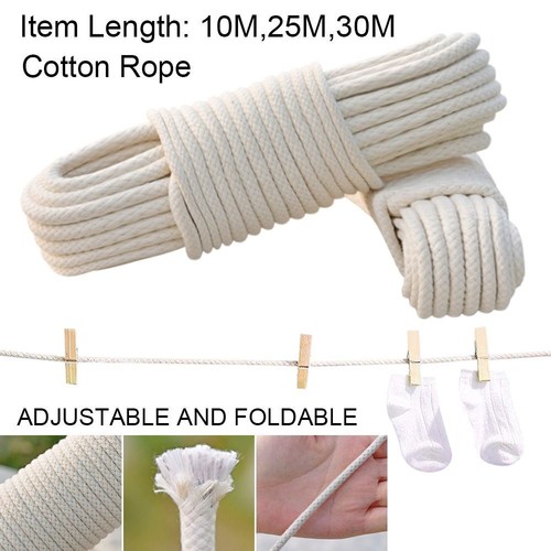 Strong Cotton Rope Soft Clothes Drying Rope Multi-purpose Clotheslines ...