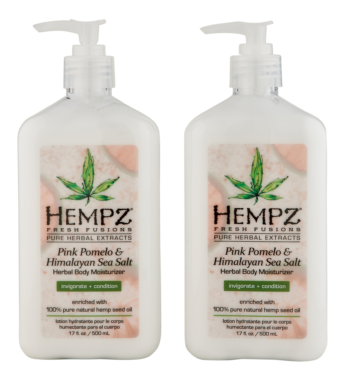 Hempz Pink Pomelo & Himalayan Sea Salt Herbal Body Moisturizer 2 Ct 17 ...
