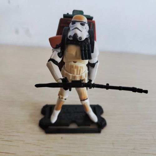 3.75" Star Wars Sandtrooper Action Figure + Backpack Blaster Rifle ...