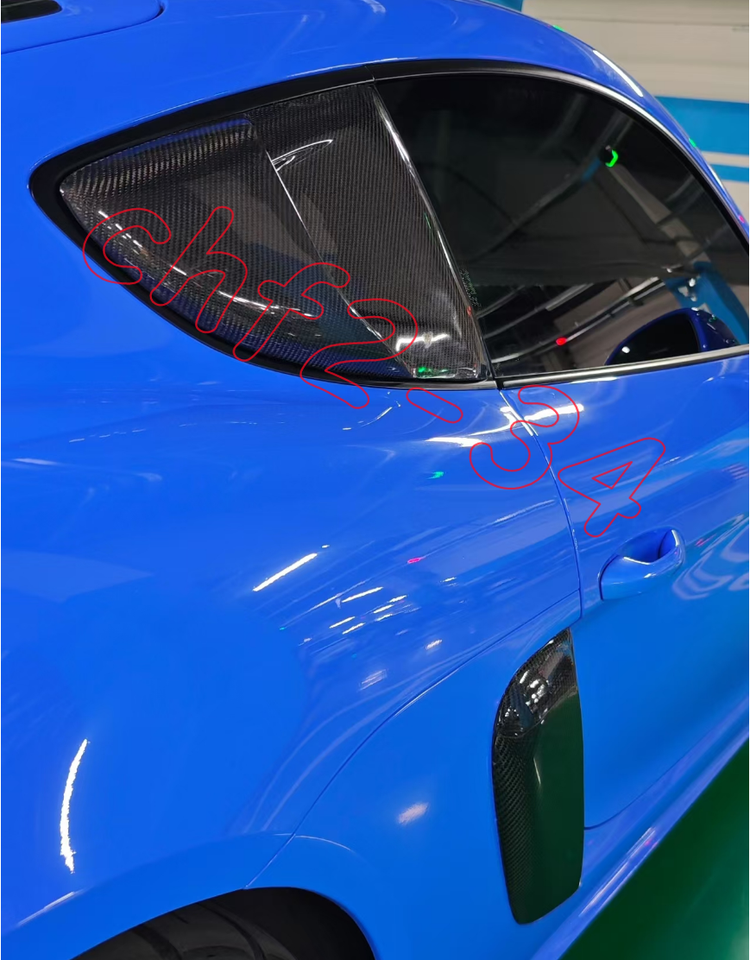 For Porsche 981 718 Cayman Real Carbon GT4 RS style Rear Window Louver ...