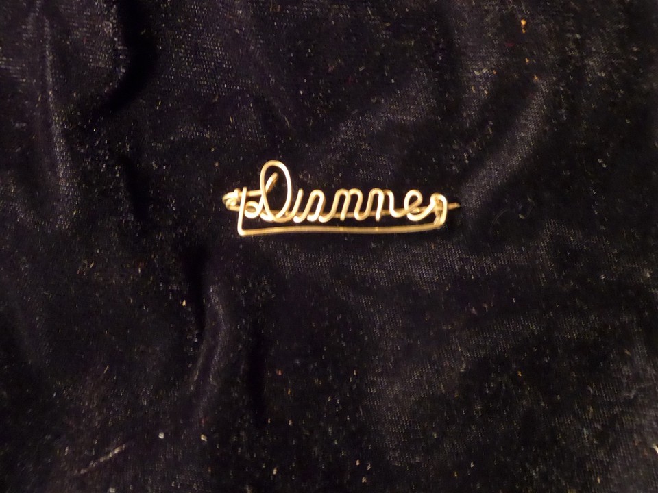 Antique Hand Crafted 14kt Gold Filled Name Pin Female and Male | eBay