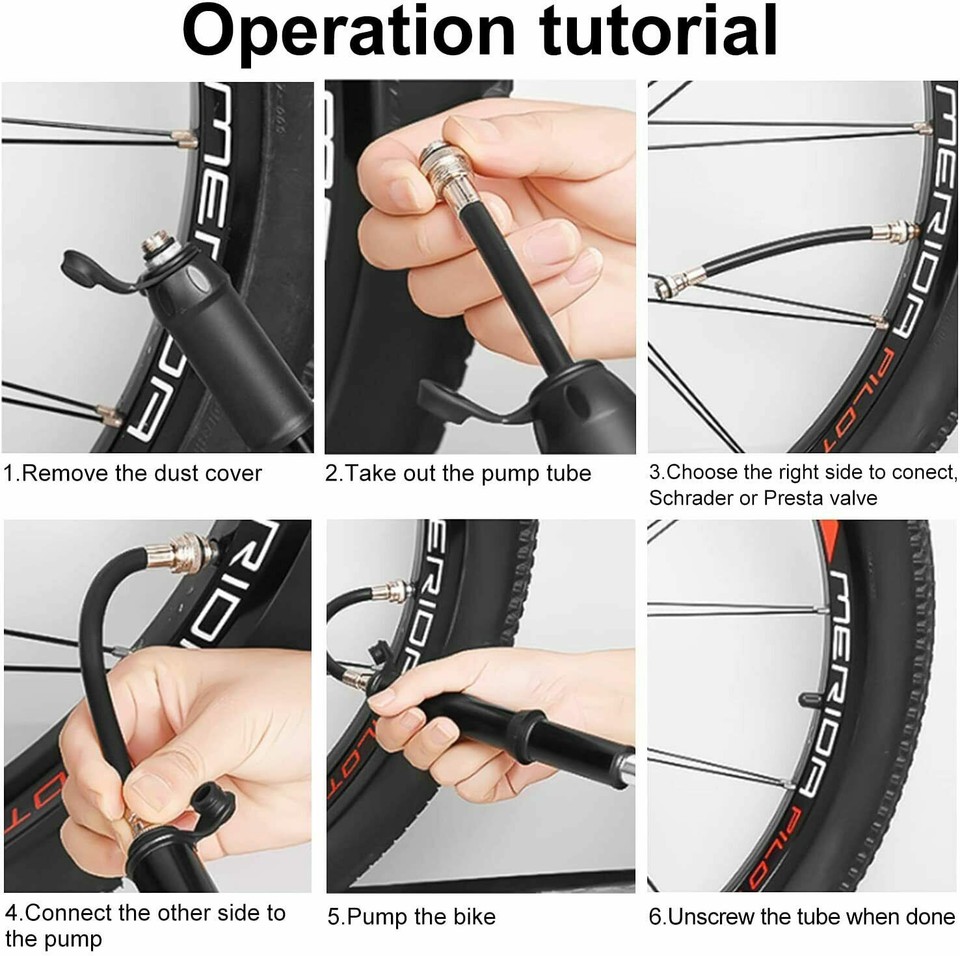 Portable Mini Hand Lightweight Road Bicycle Cycling Bike Air Pump Tyre ...