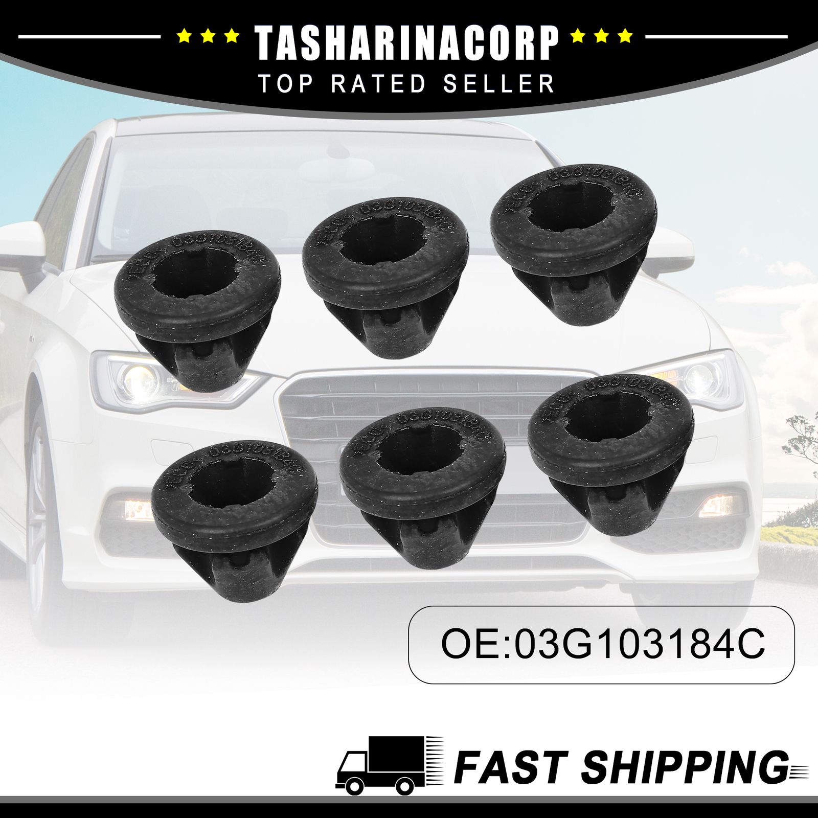 Fit for Volkswagen Jetta 2005-2010 Black Engine Cover Grommet ...