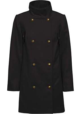 Caban-Mantel Kurz Gr. 34 Schwarz amenmantel Parka Blazer-Jacke Neu ...