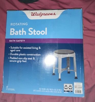 Rotating Bathroom Safety Swivel Seat Shower Stool Chair Walgreens | eBay
