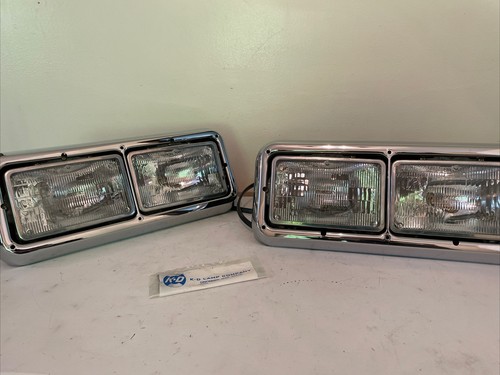 KD LAMP DUAL HAOLOGEN HEADLIGHT ASSEMBLY KD 921-3312 WITH CHROME BEZEL ...