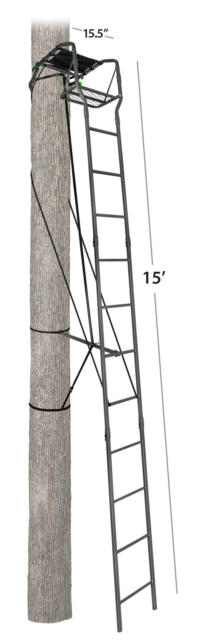 Realtree 15' Ridge Runner Single Person Ladder Treestand - RTLS-310 for ...