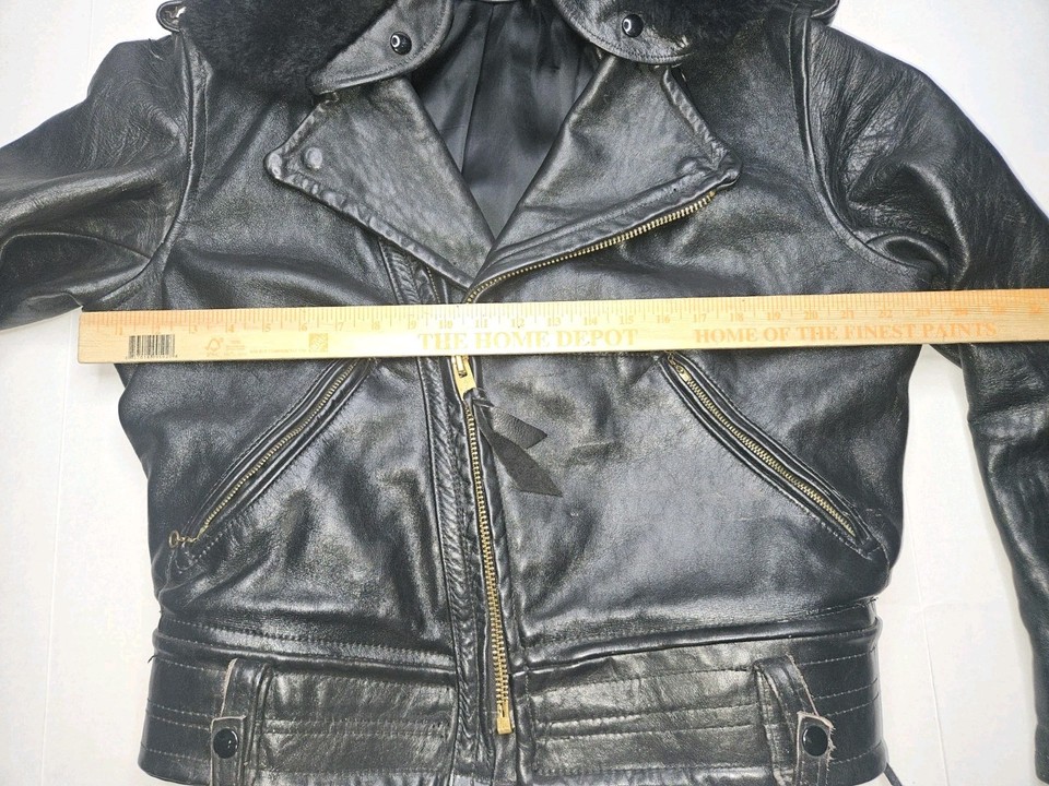 1960s Cal Leather Vintage Policeman Jacket Double Rider Jacket | eBay
