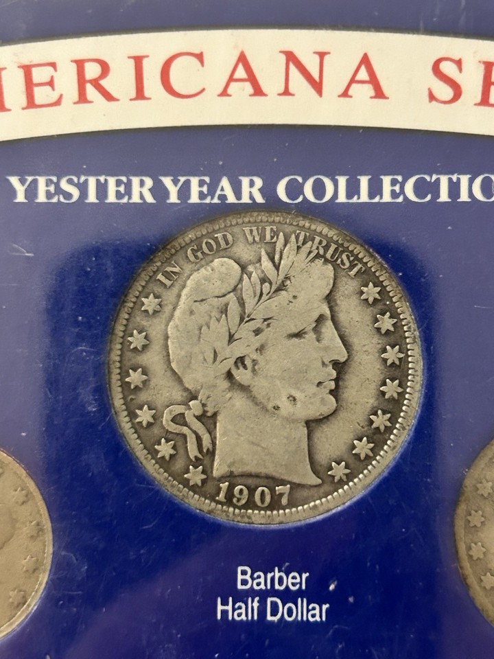 U.S. Silver Americana Series Yesteryear Collection 5 Coin Set Barber ...