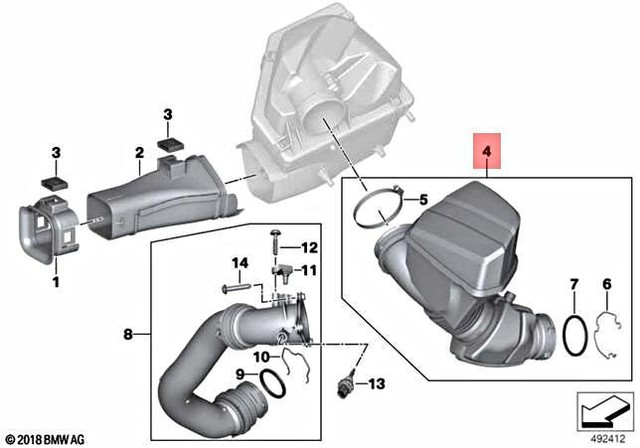 Genuine OEM Engine Air Intake Resonator for BMW 13718656981 for sale ...