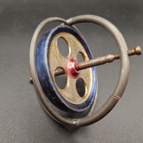Vintage Gyroscope 4 Circles Stars Blue Red Gold Color UNTESTED | eBay