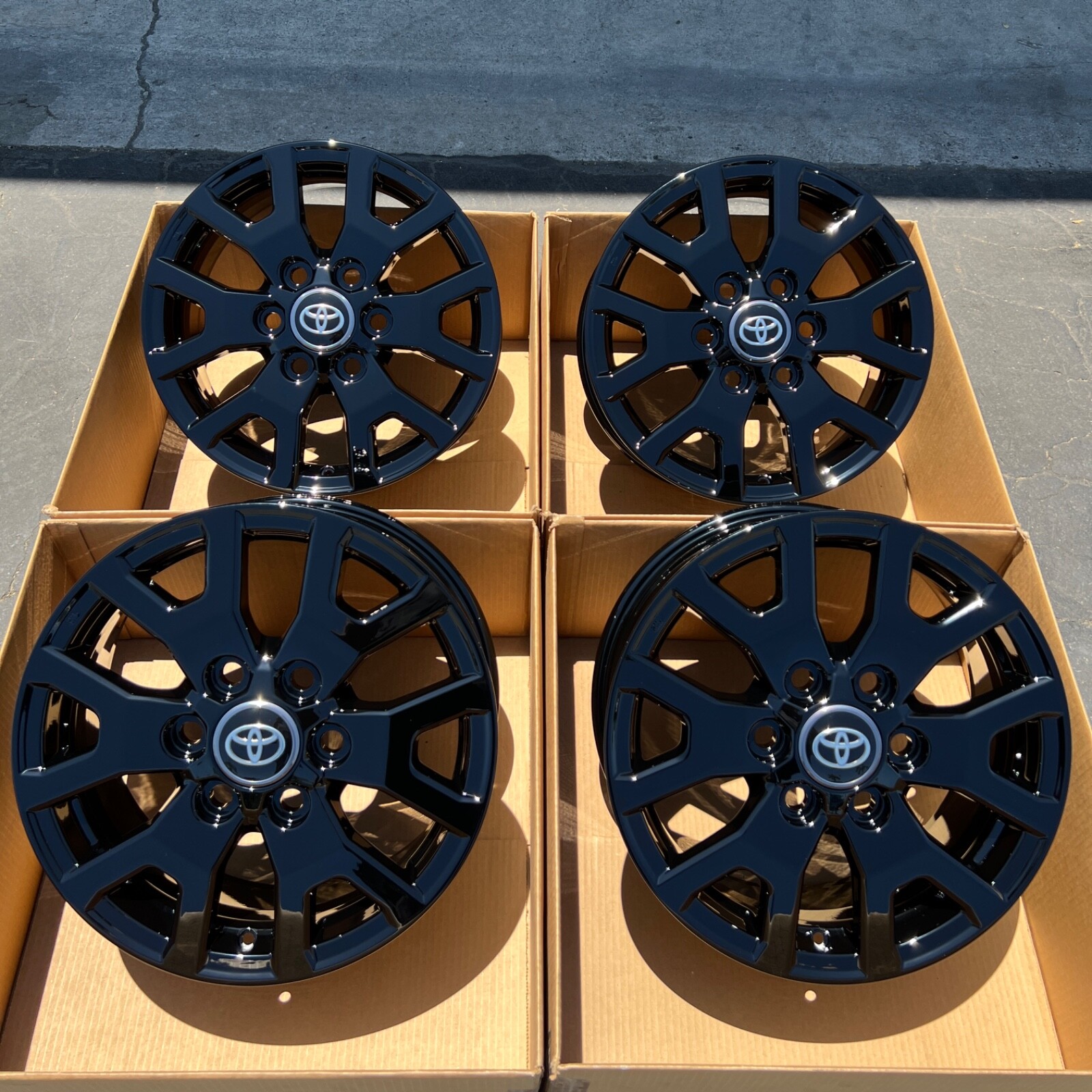 Toyota Tacoma Wheels Rims 17" 2024 2025 oem factory gloss black 4 | eBay
