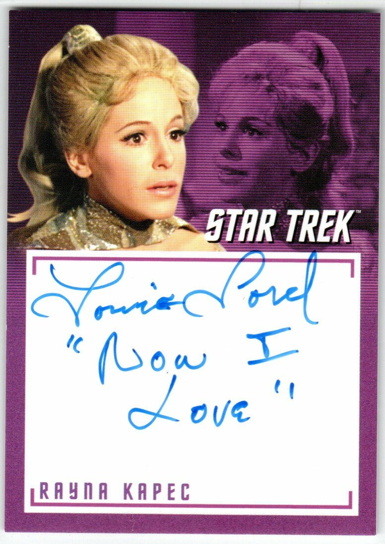 STAR TREK TOS CAPTAINS COLLECTION A8 LOUISE SOREL RAYNA INSCRIPTION ...