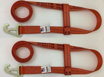 2 Pack of Orange DIAMOND WEAVE Wheel Lift Straps for Jerr-Dan MPL ...