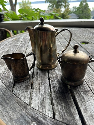 Vintage 1960’s Hotel Tea Set Silver Plated Creamer Coffee Urn Sugar ...