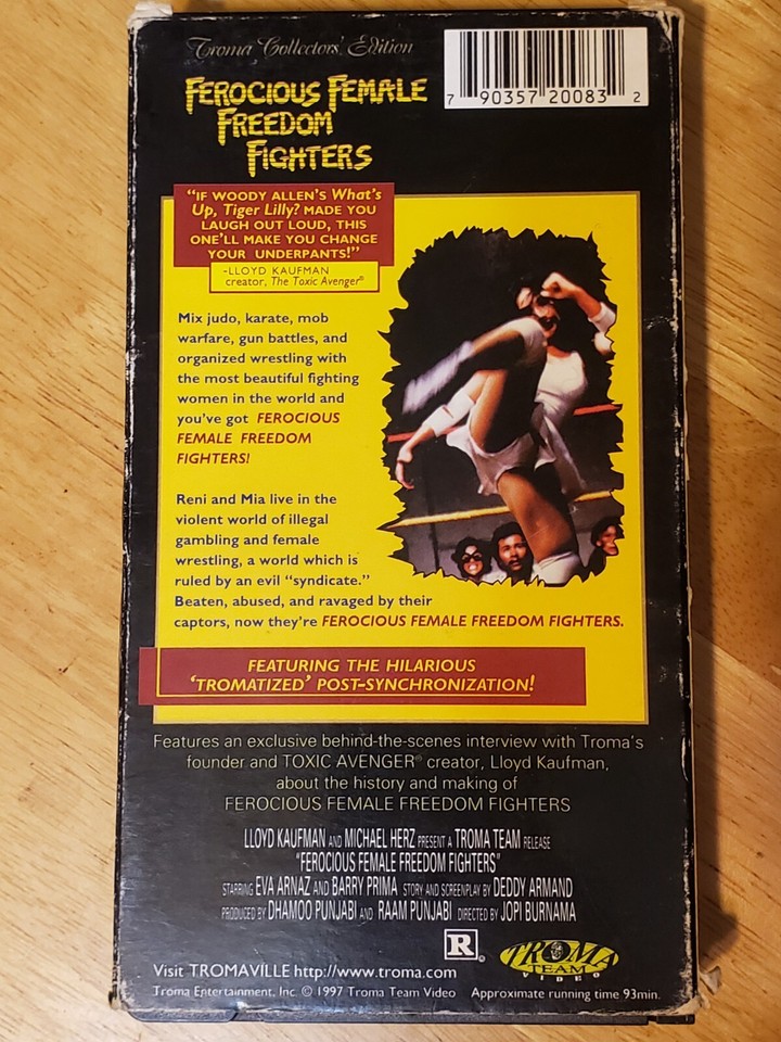 VHS: Ferocious Female Freedom Fighters: Troma: Collector's Edition ...