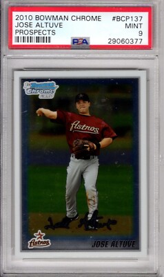 2010 Bowman Chrome Jose Altuve Prospects PSA 9 Mint RC Rookie # BCP137 ...