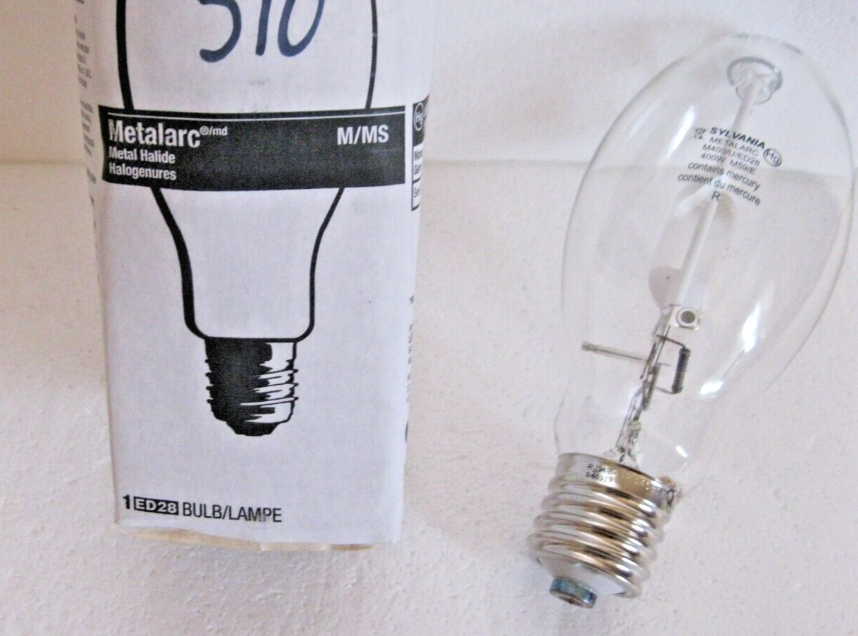 Sylvania 400W MH LIGHT BULB LAMP M400/U/ED28 E39 Mog M59/E Metalarc ...