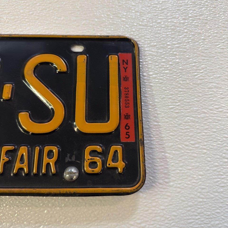 1964 New York World’s Fair License Plate With Registration Sticker ...