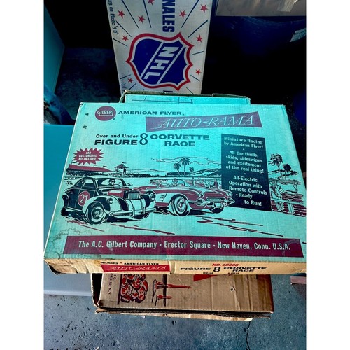 Vintage 1960 A.C. Gilbert Auto-Rama Figure 8 Corvette Race Set No 19080 ...