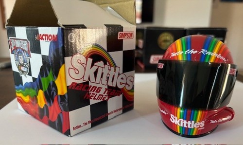 Simpson Mini Helmet 1/4 Scale Skittles Nascar 50th Anniversary No COA ...