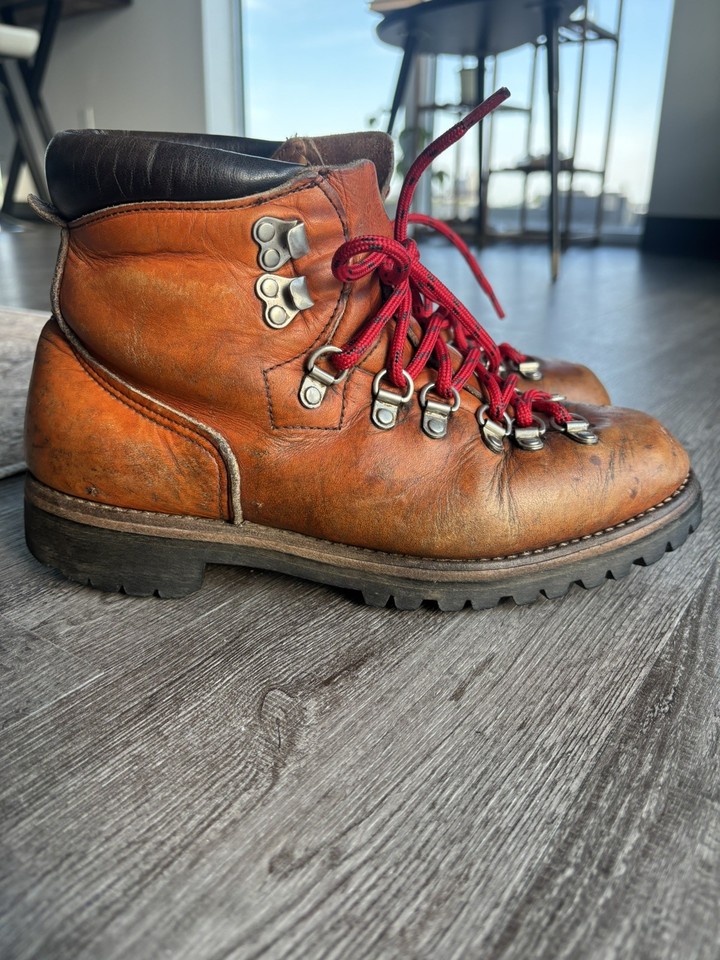 Red Wing Vintage Irish Setter Leather Mountaineering Hiking Boots Mens ...