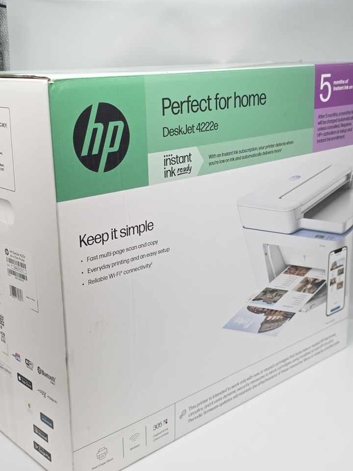HP DeskJet 4222e All-in-One Wireless Printer Print Scan Copy | eBay UK