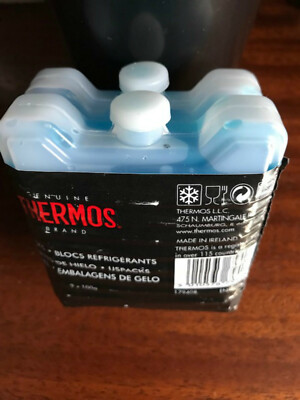 PACK OF 2 BLUE THERMOS BRAND MINI FREEZER/COOLER BLOCKS/ ICE PACKS FOR ...