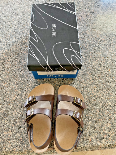 MAX + JAKE FRANK SANDALS brown- SIZE 9M toddler | eBay