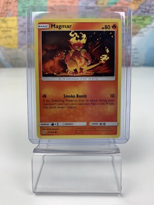 SHIPS SAME DAY Pokemon Card NM Magmar 21/236 Basic Fire Type 2019 ...