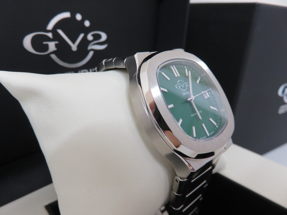 Gv2 By Gevril Men's 18108B Potente Swiss Automatic Green Dial Steel ...
