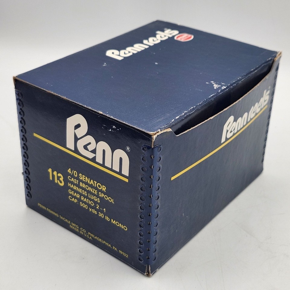EMPTY BOX ONLY Vintage Penn Reels 4/0 Senator 113 Cast Bronze Spool ...