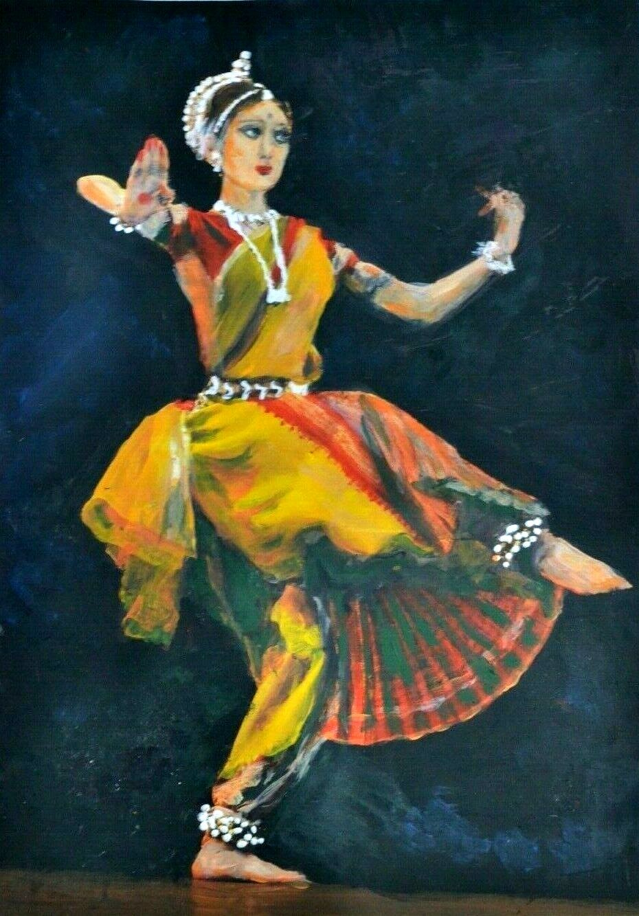 Indian Woman Dancing Painting