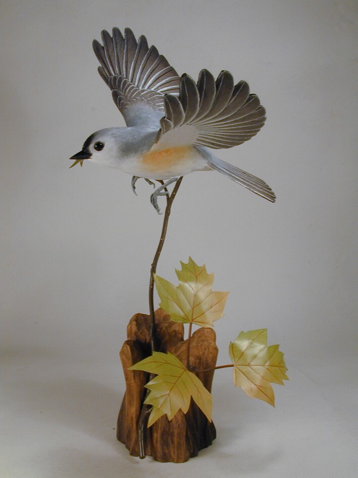 Tufted Titmouse Original Wood Carving | eBay