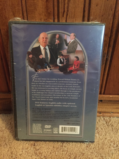 Mormon LDS DVD Howard W. Hunter Living Scriptures LSI Modern Prophets ...