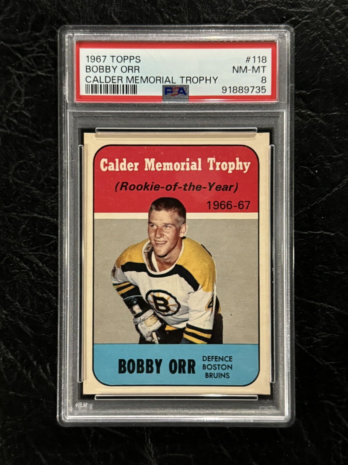 1967 Topps #118 Bobby Orr HOF Calder Trophy PSA 8 NM-MT Near Mint ...
