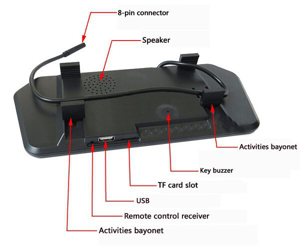 7" Car TFT LCD Mirror Monitor HD With Night Vision Reverse Car Rear ...