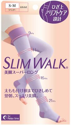 SLIM WALK Compression Socks For Relax Time Super Long Type S-M(22-24cm ...