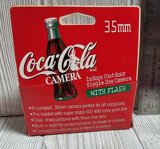 1998 Vintage Coca Cola Disposable Indoor/outdoor 35 Mm Camera With ...