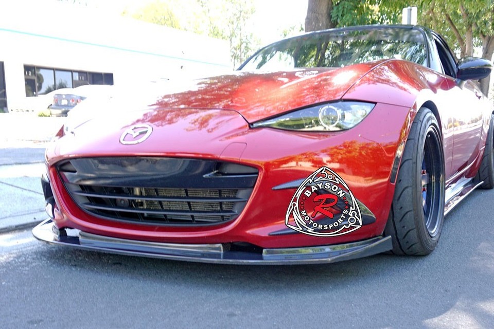 Fits 16-25 Mazda Miata MX5 ND ND2 ND3 B-Style Front Lip (Carbon Fiber ...