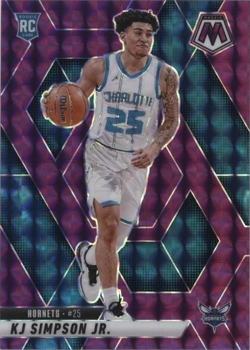 2024-25 Panini Mosaic - Rookies KJ Simpson Jr. #239 Purple Mosaic Prizm ...