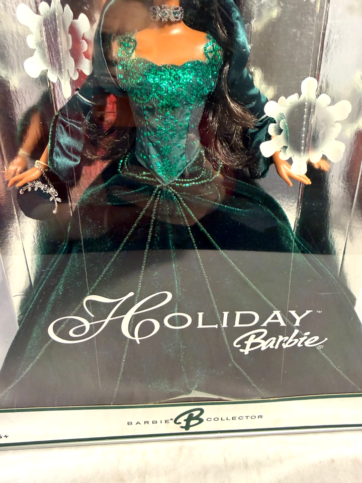 2004 Holiday Barbie Special Edition African American Green Velvet Dress ...