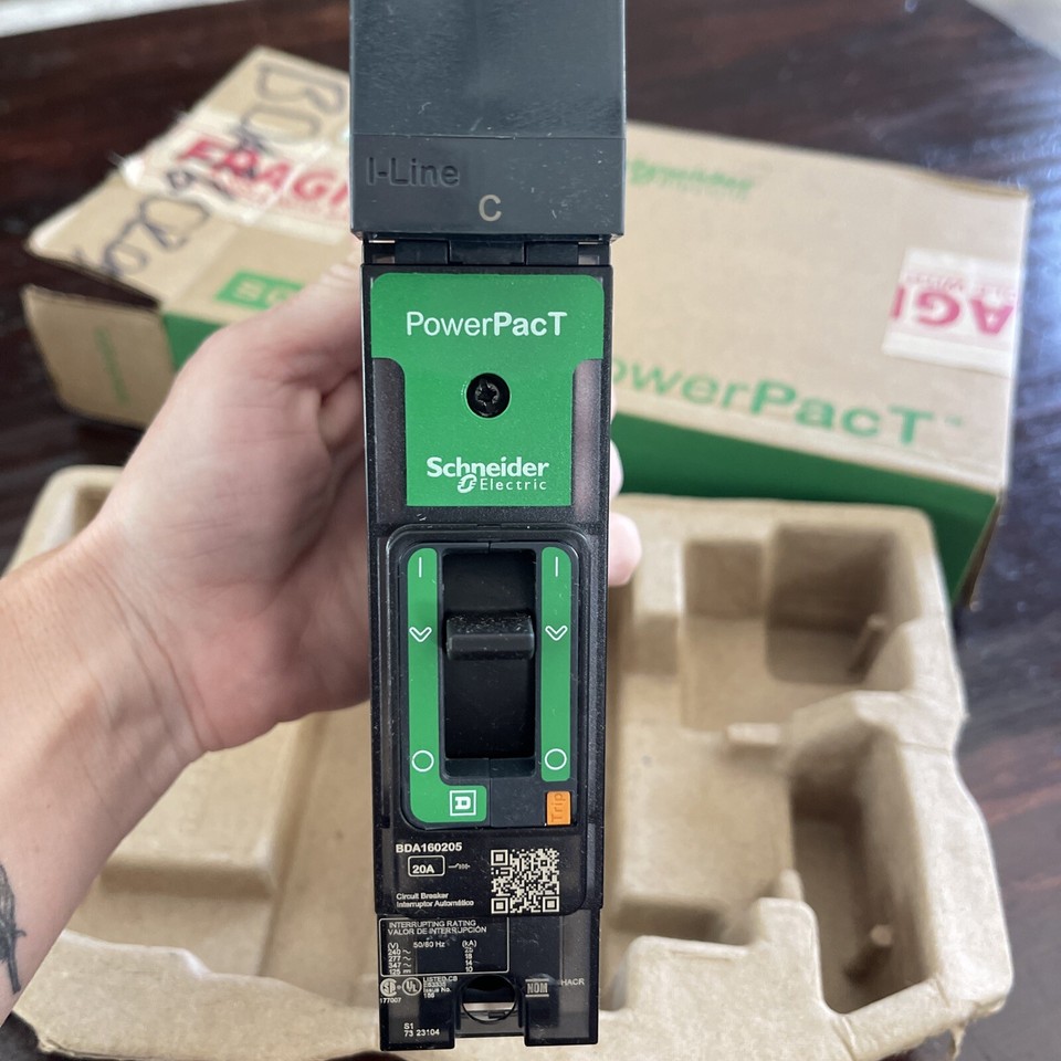 Square D PowerPact B Circuit Breaker I-line 1 Pole, 20A, 347V AC ~FREE ...