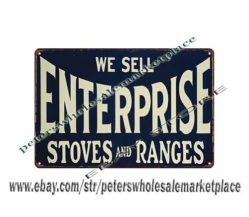 Enterprise Stoves Ranges metal tin sign home decor shopping | eBay