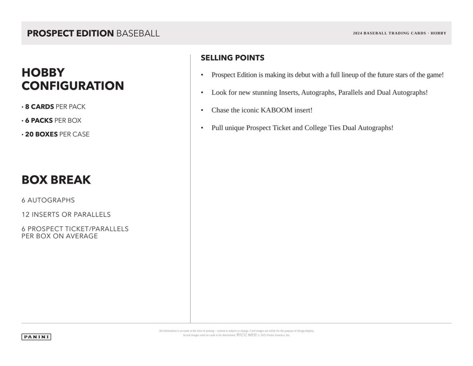 Sidd Finch NYM 2024 Panini PROSPECT EDITION 1 Case (20Box) Player Break ...