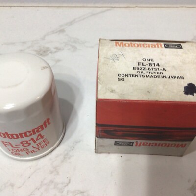NOS Motorcraft FL-814 Oil Filter, Part #E92Z-6731-A | eBay