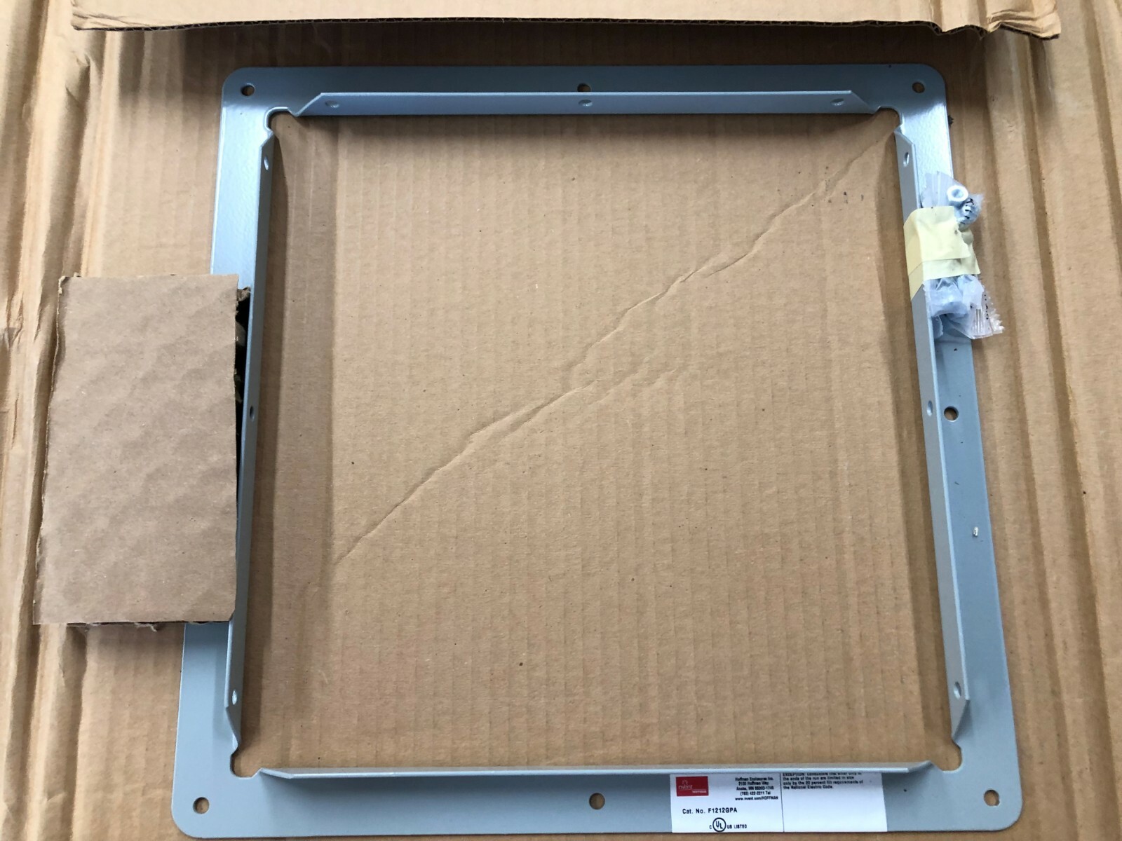 Hoffman F1212GPA Panel Adapter Wireway NEMA 1 Steel 12.00" x 12.00 ...